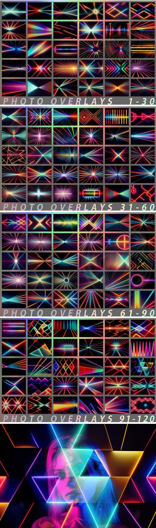 120 Retro Lights Photo Overlays – DGPik