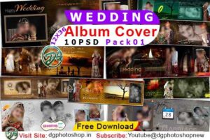 12x36 Wedding Album Covers PSD Pack 01 - DGPik