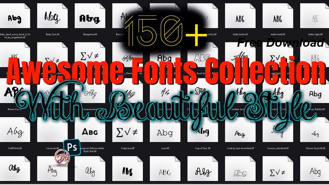 150 Awesome Fonts Collection With Beautiful Style – DGPik