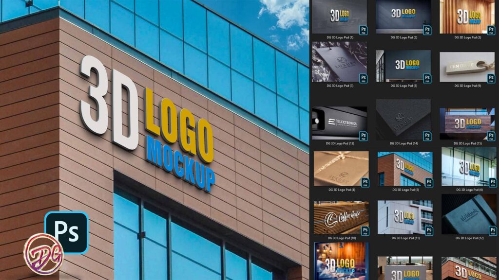 3D Logo Mockup Psd Free Download – DGPik