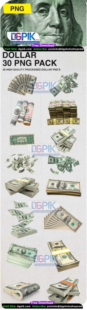 Dollar PNG & PSD High Quality Pack – DGPik