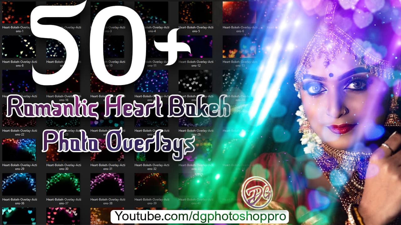 50+ Romantic Heart Bokeh Photo Overlays – DGPik