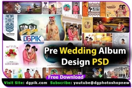Pre Wedding Album Design PSD DM Sheets Collection – DGPik
