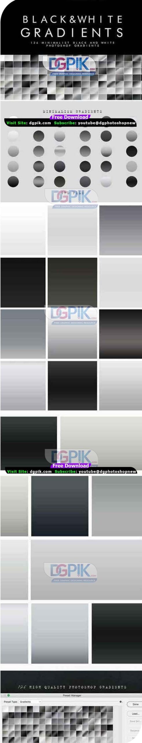 126 Black and White Gradients Free Download – DGPik