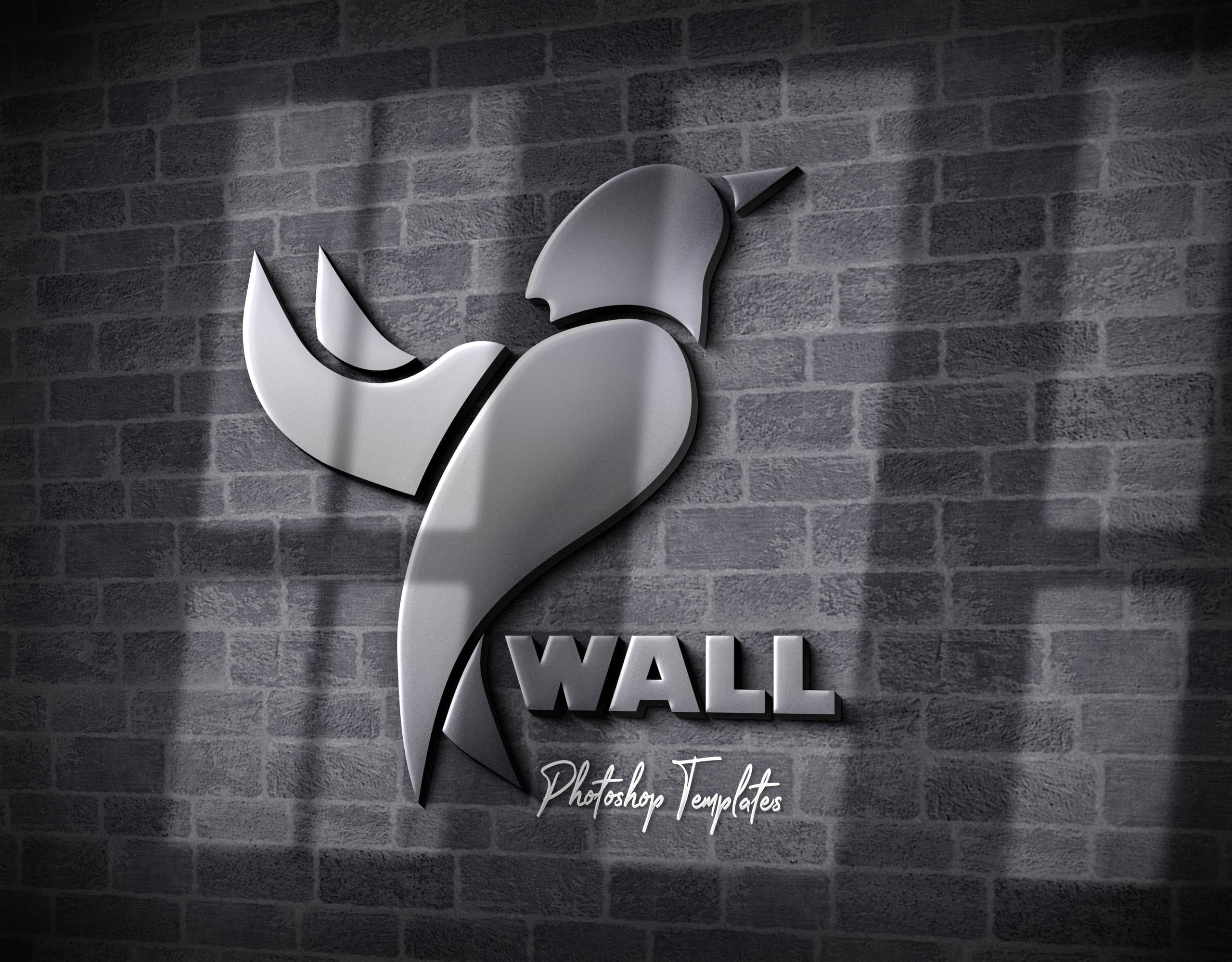 Wall Logo Mockup PSD Files Free Download – DGPik