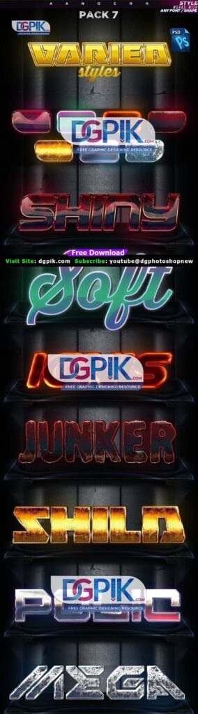 Super Photoshop Text Styles Pack 3 – DGPik