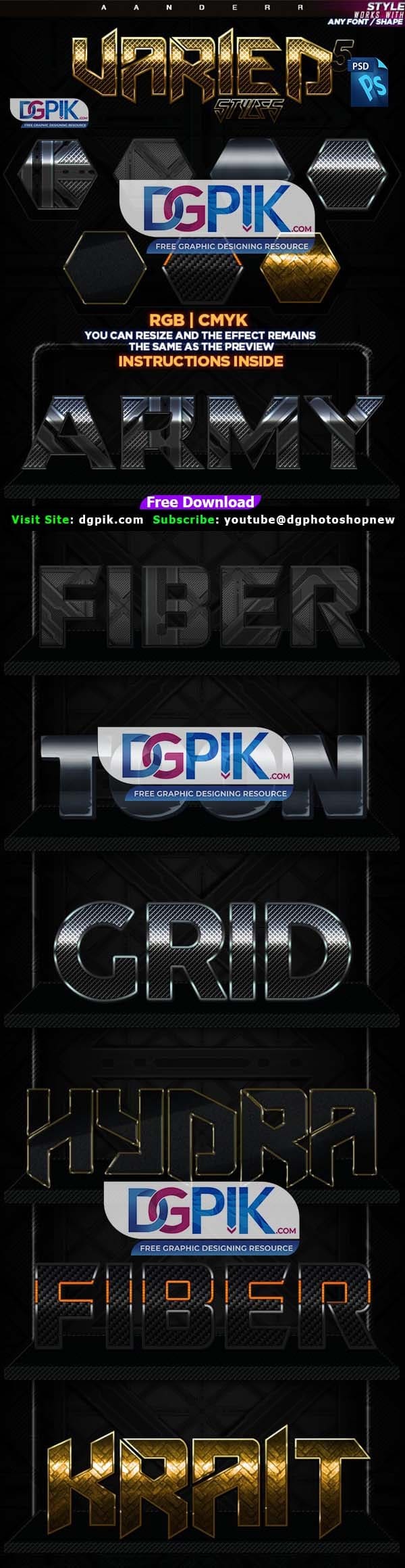 Super Photoshop Text Styles Pack 5 – DGPik