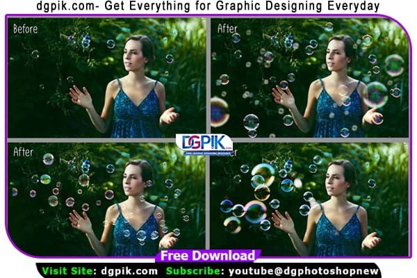 100 Bubbles Photoshop Overlays – DGPik