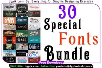 30 Special Font Bundle Free Download - DGPik