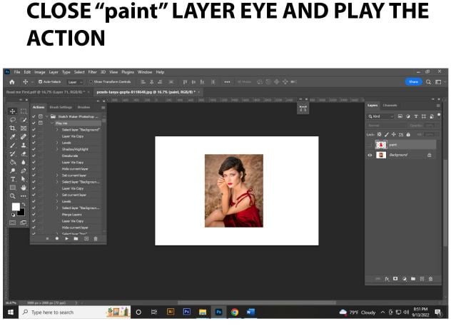 Outline Portrait Effect Photoshop Action – DGPik