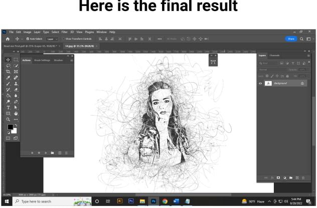 Pencil Stain Effect Photoshop Action – DGPik