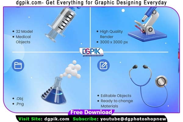 Medical 3D Icons in PNG – DGPik