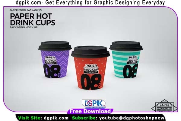 Paper Hot Drink Cups Packaging Psd Mockup – DGPik