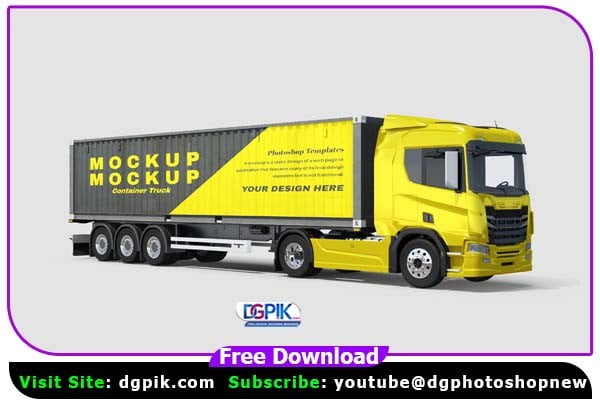 Truck Container Psd Mockup - DGPik