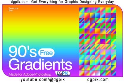 90s Colorful Effect Photoshop Gradients - DGPik
