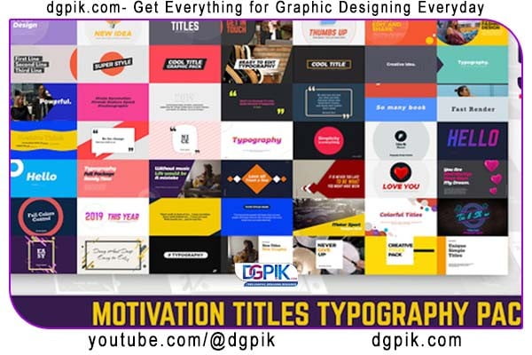 Motivation Titles Typography For After Effects – DGPik Motivation Titles Typography For After Effects – DGPik