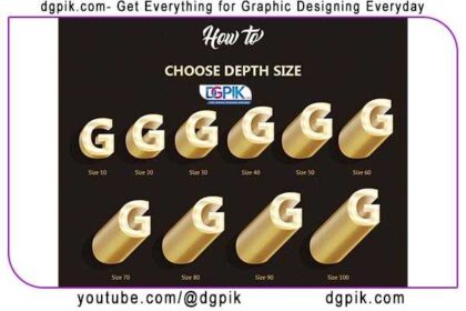 Gold 3D Effect Photoshop Action - DGPik