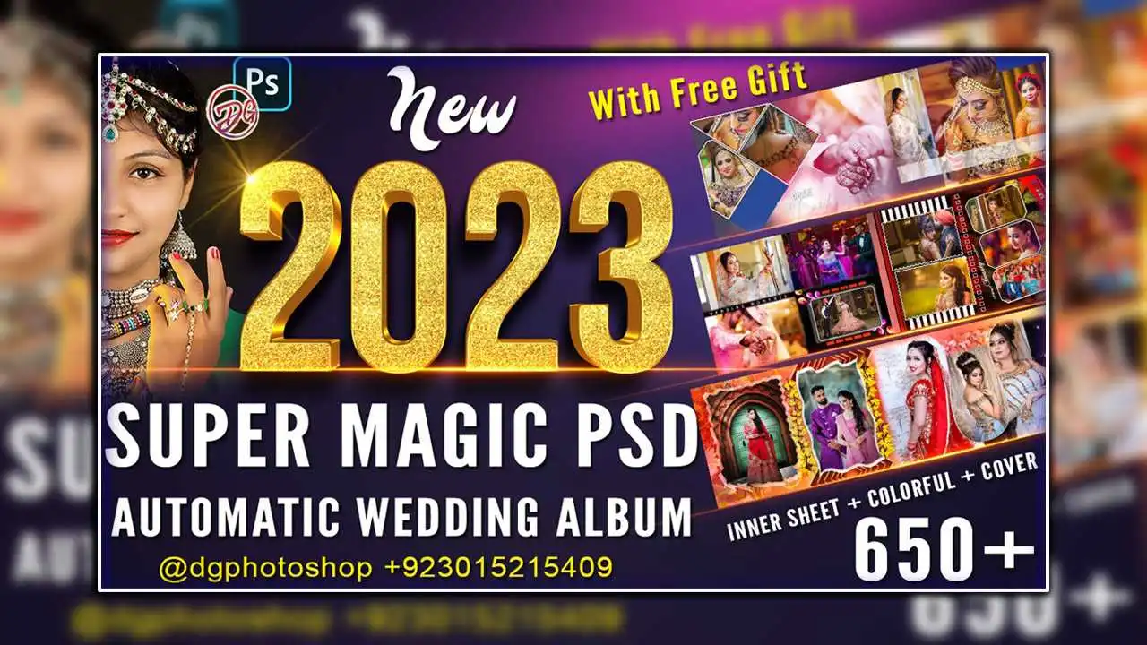 NEW Super Magic PSD Automatic Wedding ALBUM PSD 650+ – DGPik