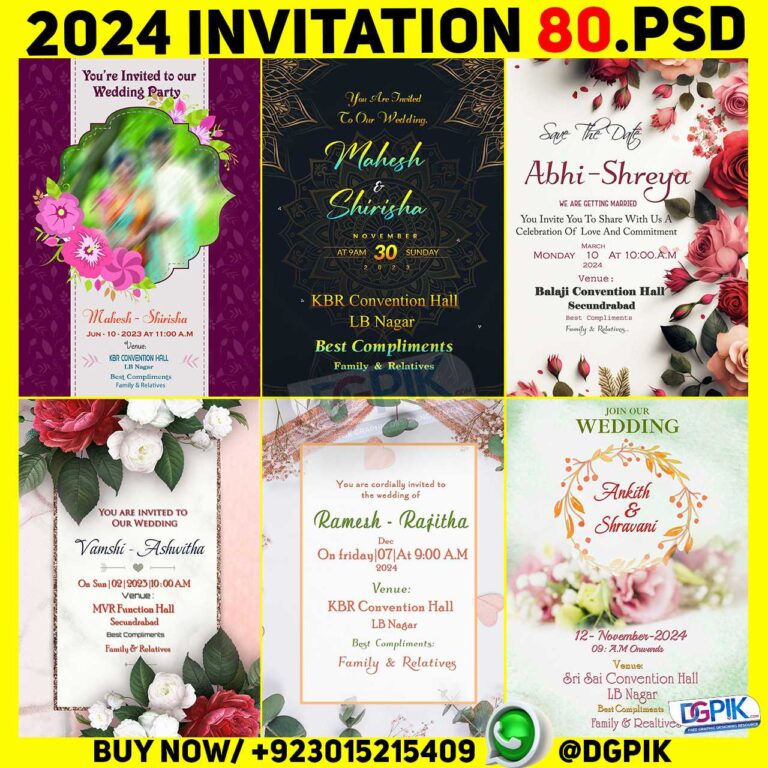 NEW 2024 INVITATION 80.PSD For Photoshop - DGPik