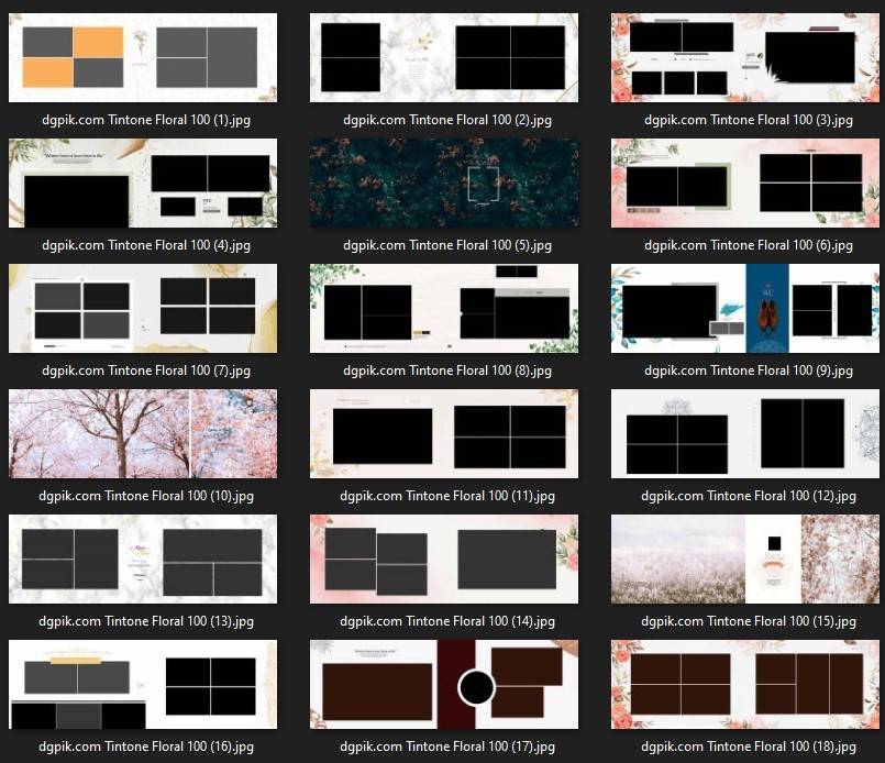 Tintone Floral Package 100 PSD Pack Wedding Album | fp 100 psd – DGPik