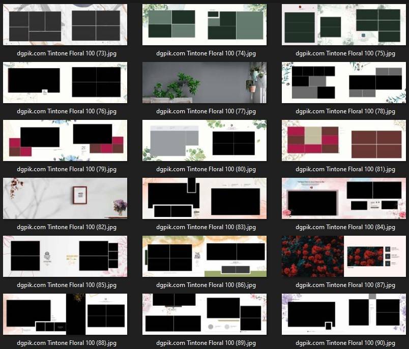 Tintone Floral Package 100 PSD Pack Wedding Album | fp 100 psd – DGPik