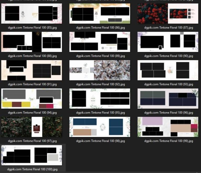 Tintone Floral Package 100 PSD Pack Wedding Album | fp 100 psd – DGPik