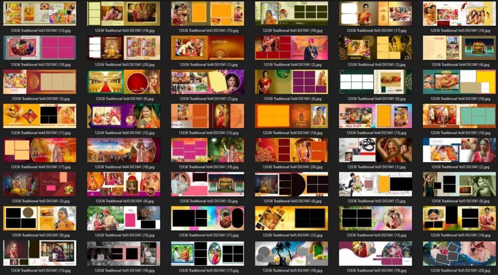 12X36 Traditional indian Wedding Album 300+ PSD Bundle DG1041 – DGPik