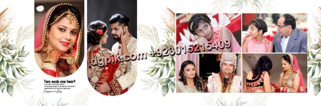 12×36 Floral Design Wedding Album 100PSD Pack – DGPik