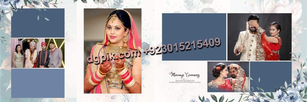 12×36 Floral Design Wedding Album 100PSD Pack – DGPik