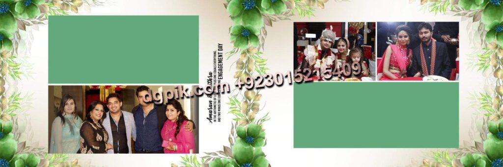 12×36 Floral Design Wedding Album 100PSD Pack – DGPik