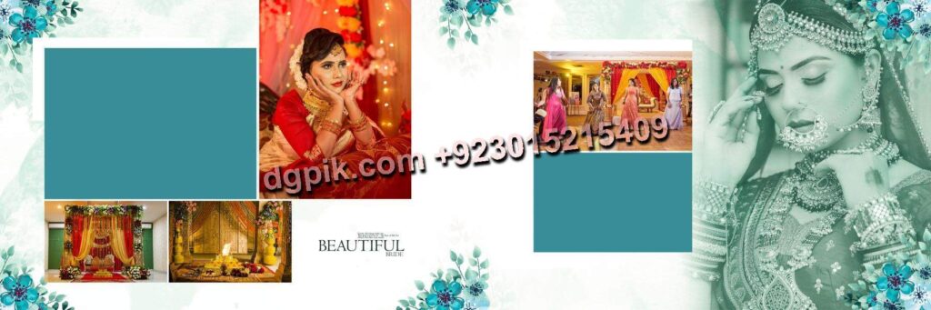 12×36 Floral Design Wedding Album 100PSD Pack – DGPik