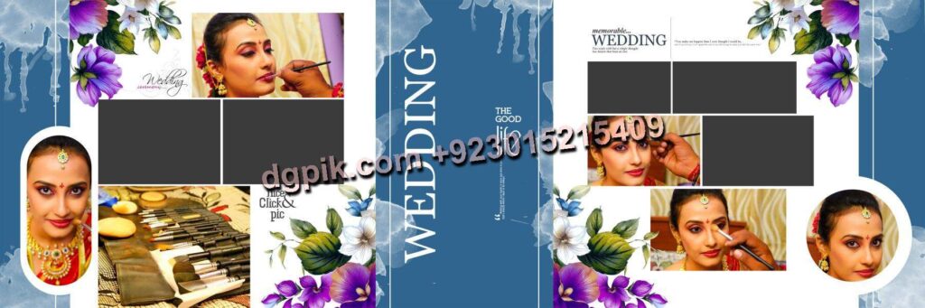 12×36 Floral Design Wedding Album 100PSD Pack – DGPik