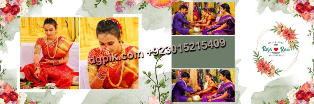 12×36 Floral Design Wedding Album 100PSD Pack – DGPik