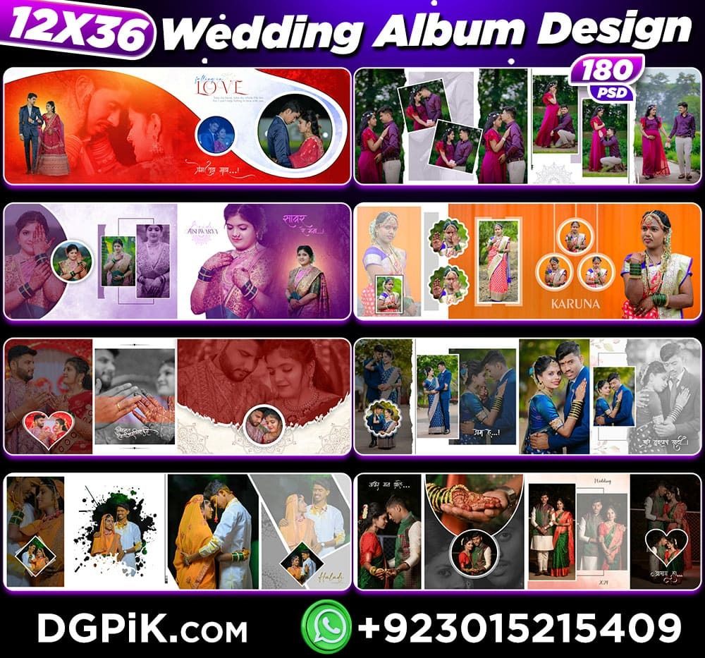 12X36 Wedding Album Design PSD 3VOL Article 1240 – DGPik