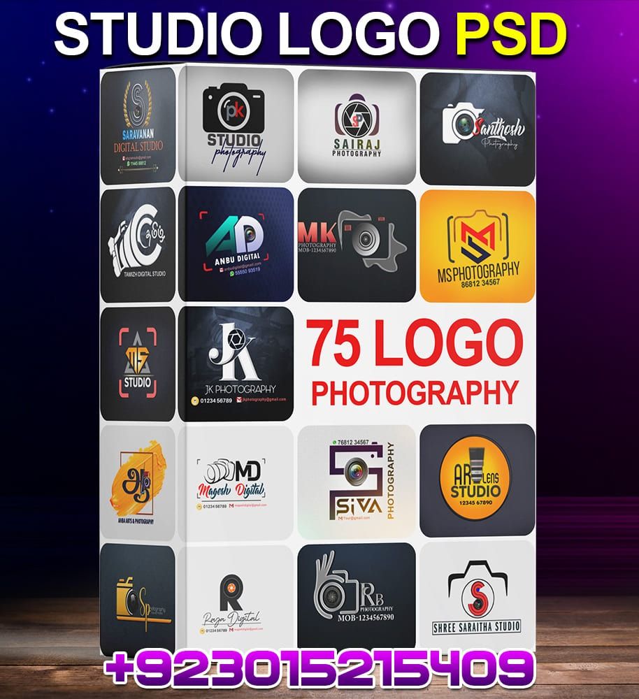 New 75 PHOTOGRAPHY LOGO PSD Pack – DGPik