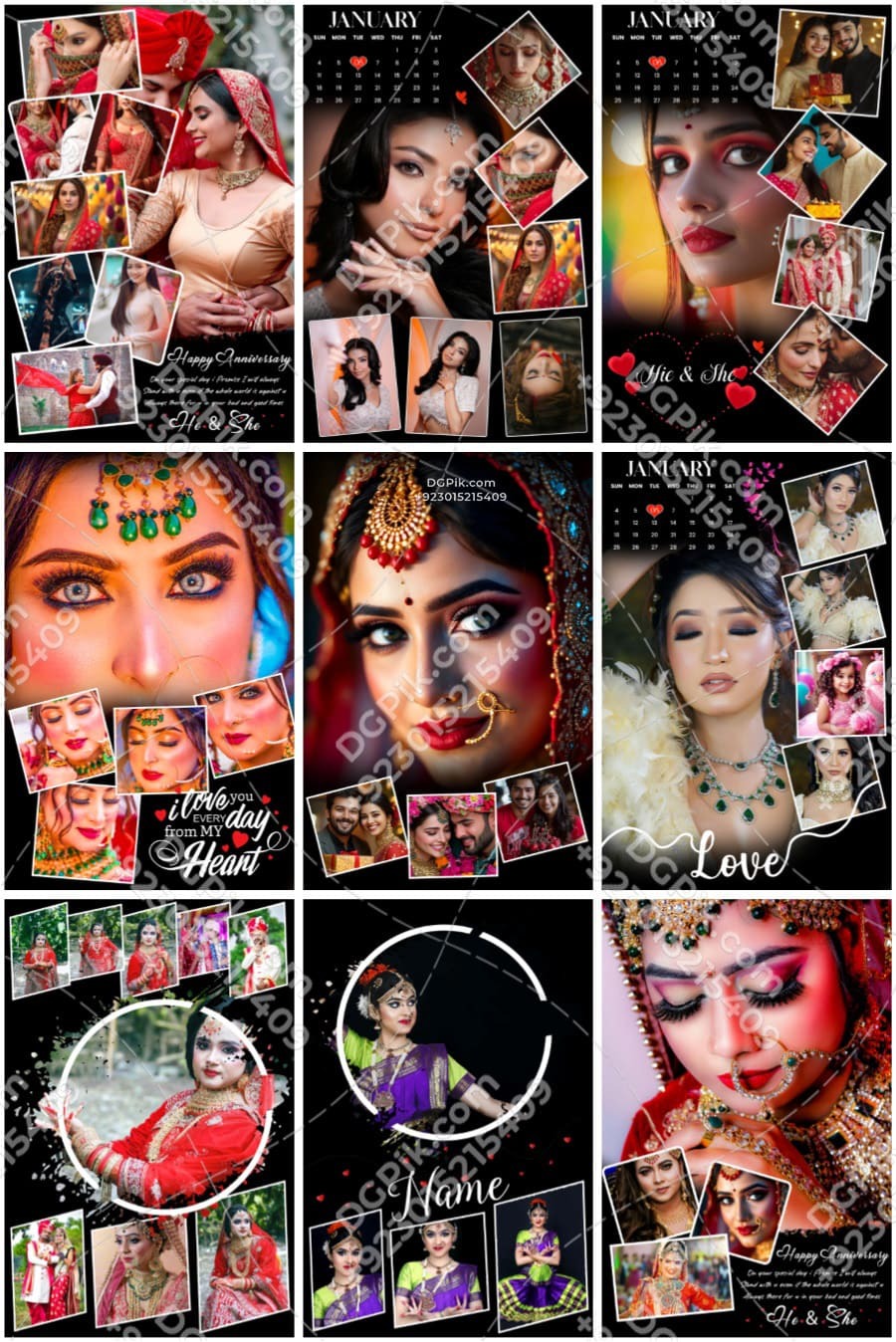 NEW 2026 Photo Collage Frame 120 PSD Prime Pack – DGPik